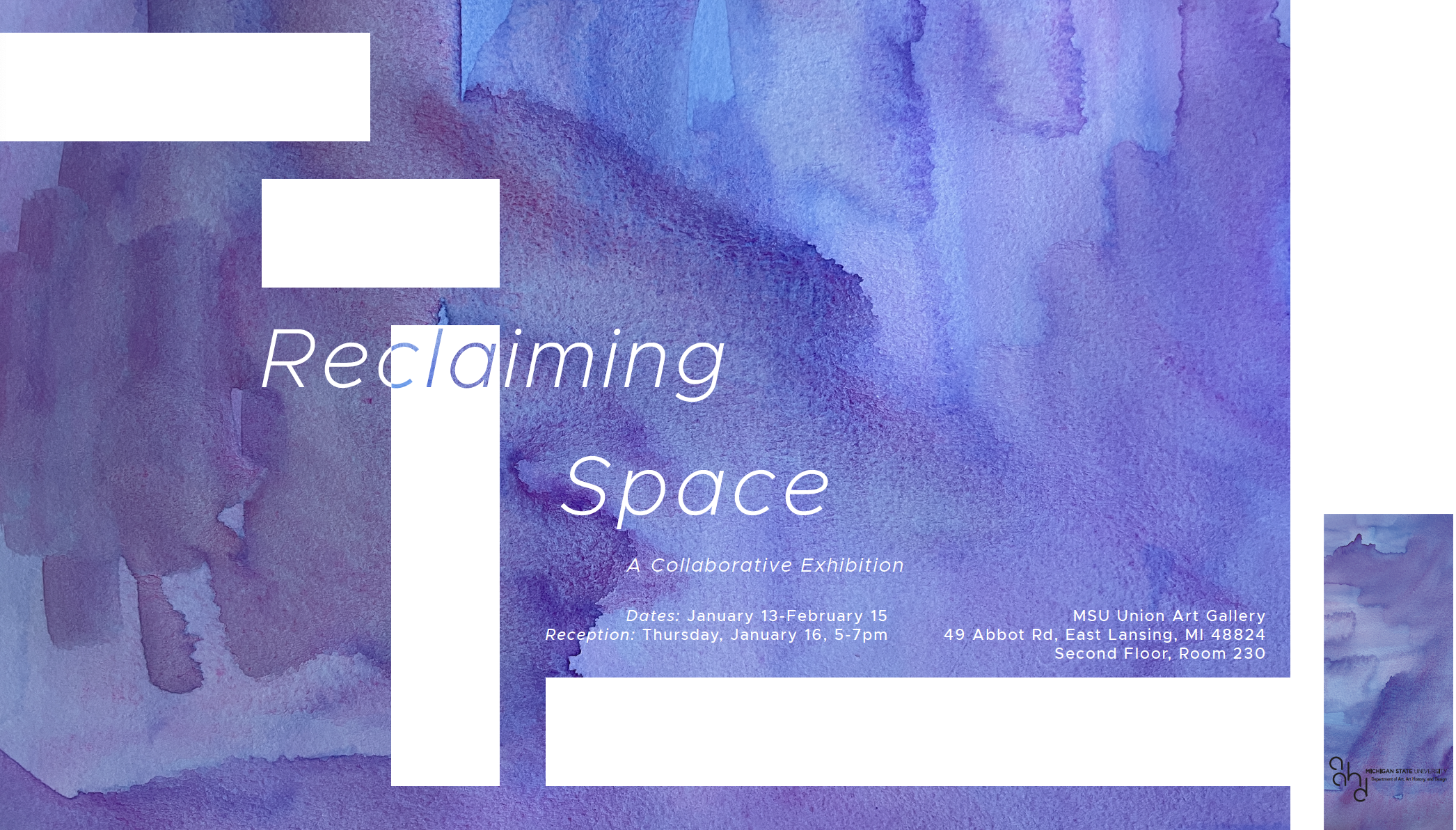 Reclaiming Space – Department of Art, Art History, and Design